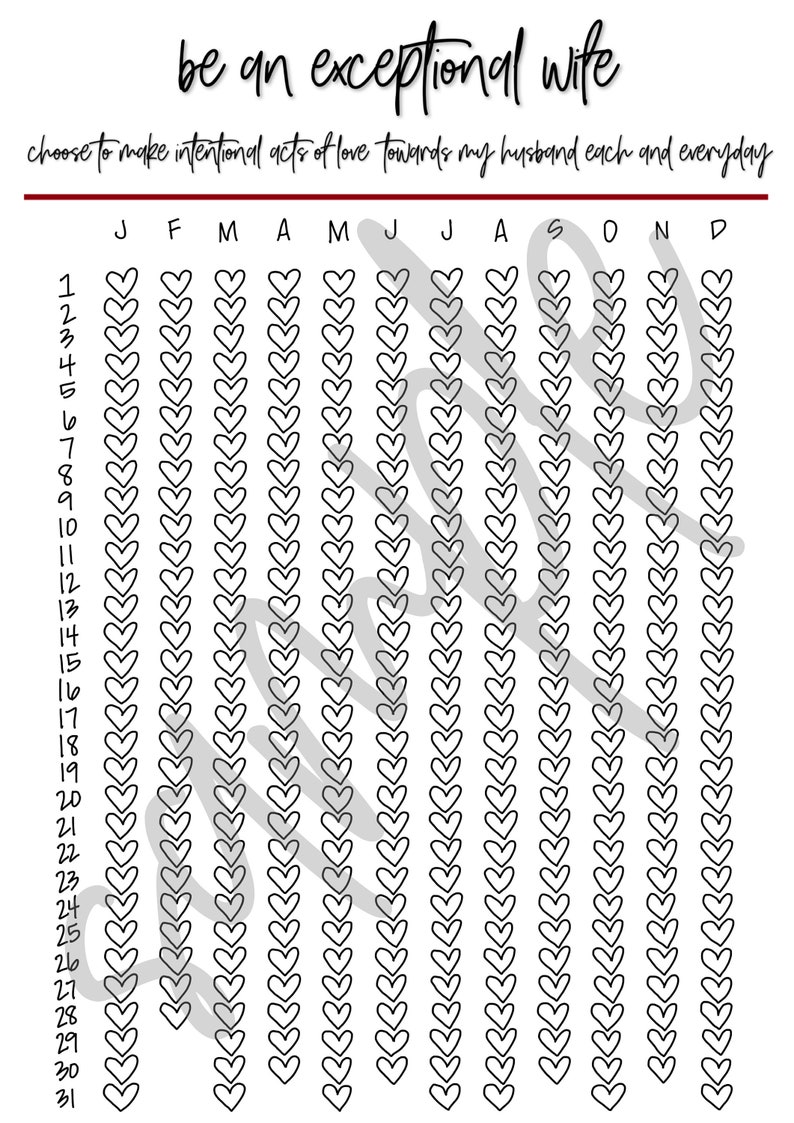 Relationship Tracker Instant Download Couples Goals - Etsy