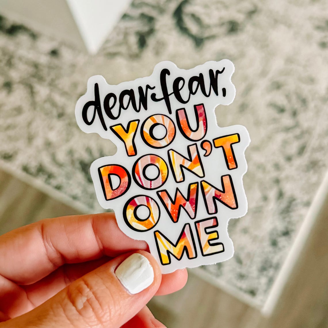 Dear Fear Sticker, Christian Sticker, Faith Quote, Bible Study Gift ...