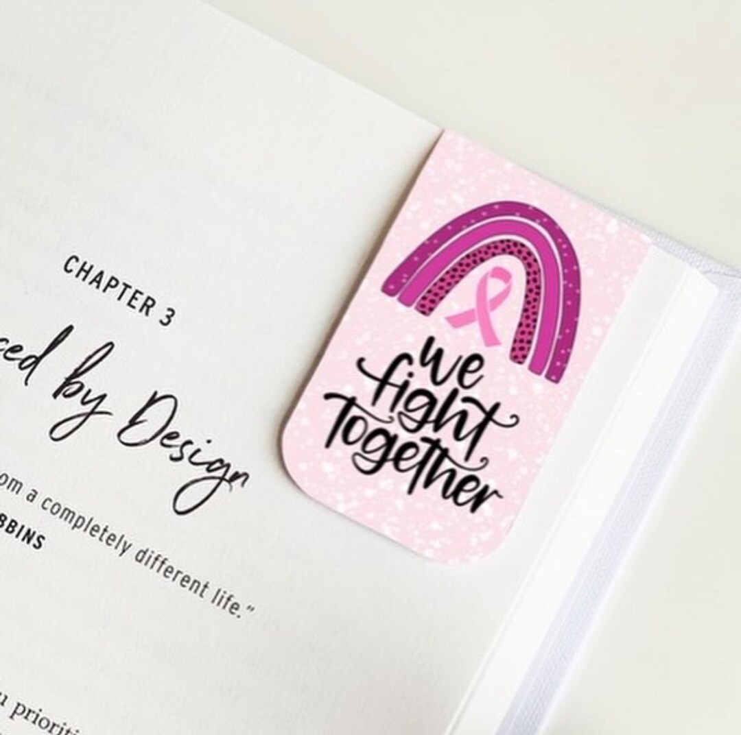 We Fight Together Bookmark | Breast Cancer Awareness | Pink Ribbon ...