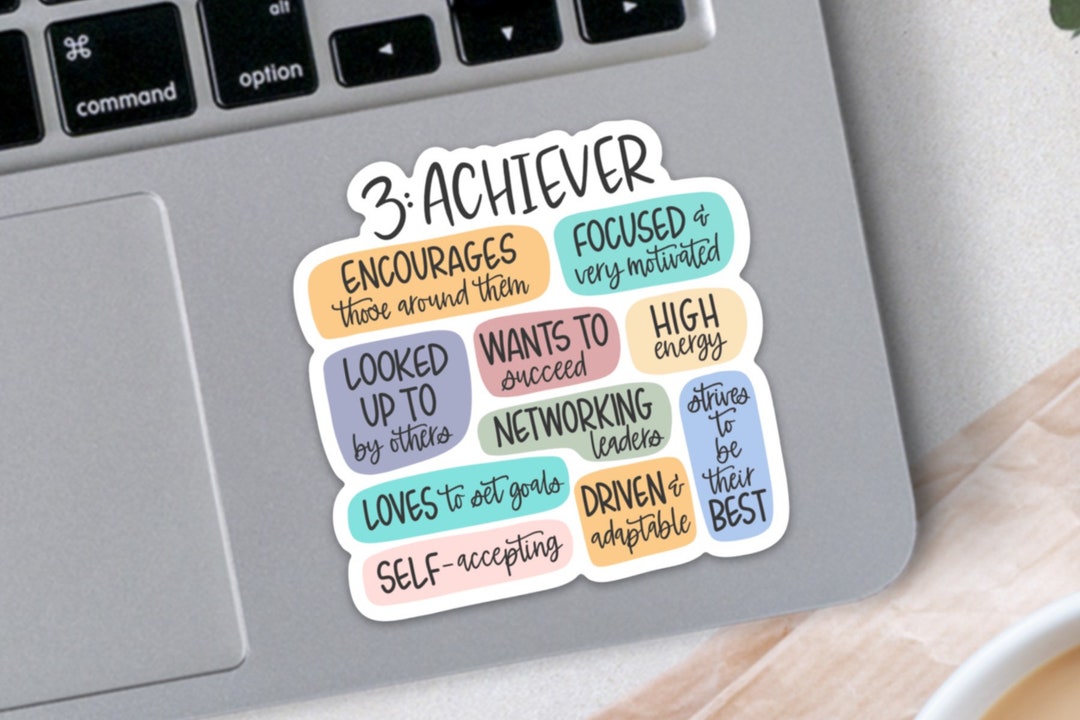 Enneagram 3 Achiever Die Cut Vinyl Sticker Decal Waterproof White ...