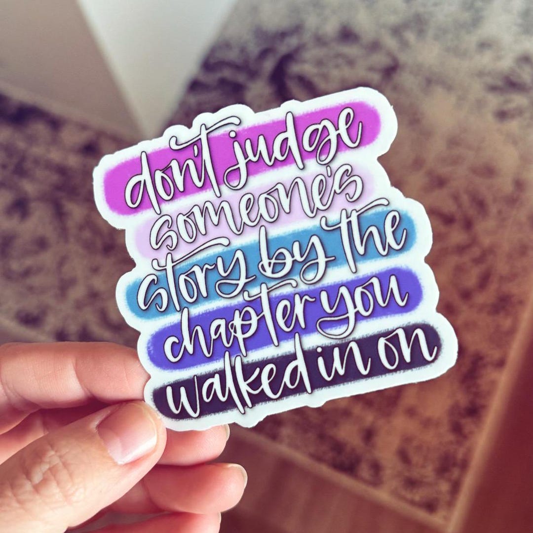 Don't Judge Sticker, Personal Development, Your Story, Laptop, Kindle ...