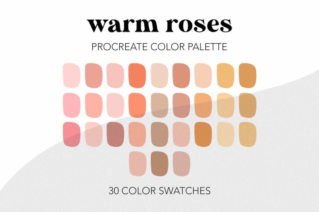 Warm Roses Procreate Color Palette, Brand Color Palette, iPad ...