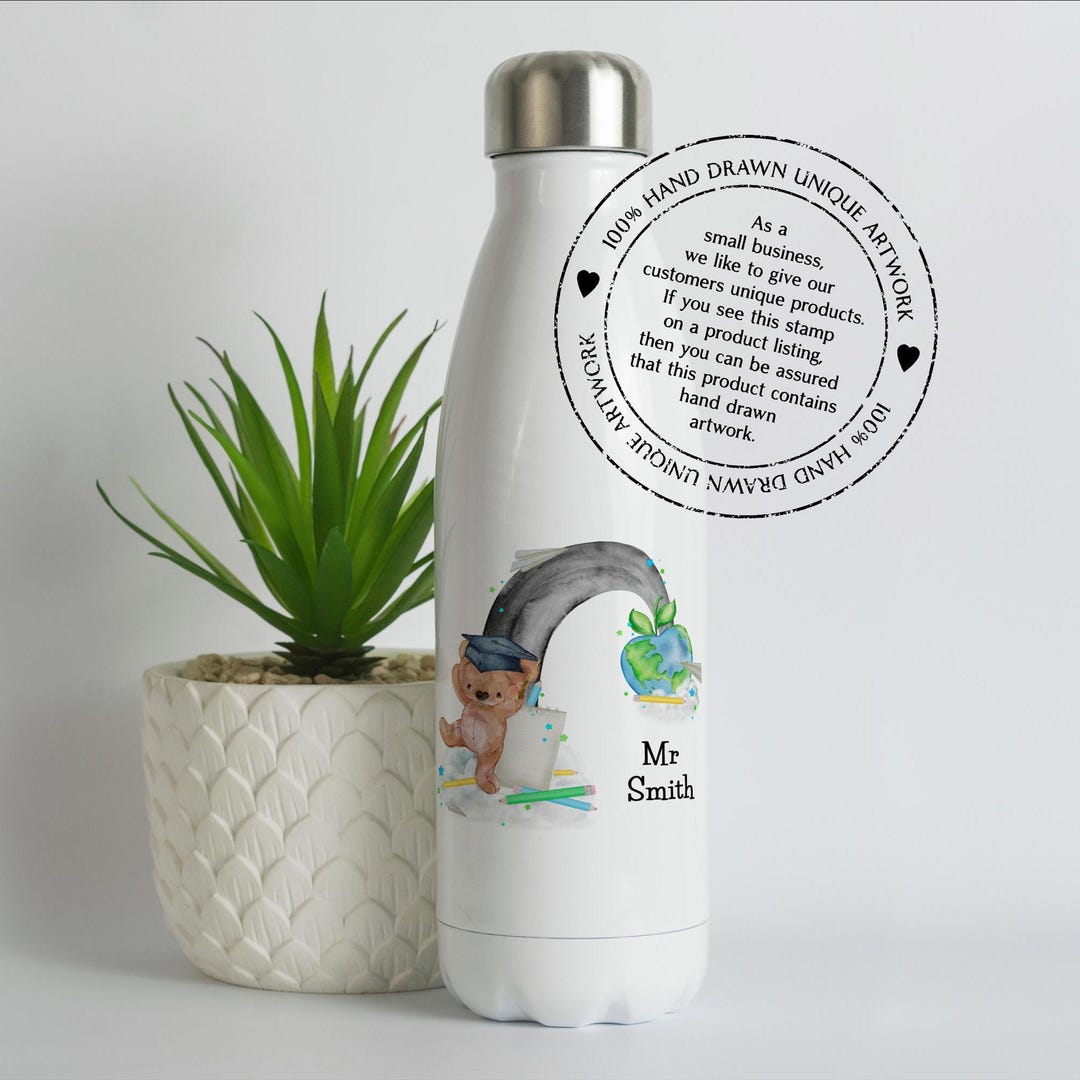 Teacher Water Bottle, Thank You Teacher Gift, End of Term Gift ...