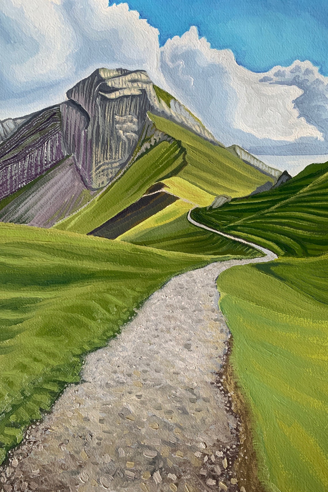 A3 Size - PILATUS LUCERNE SWITZERLAND - Original Oil Painting - Etsy