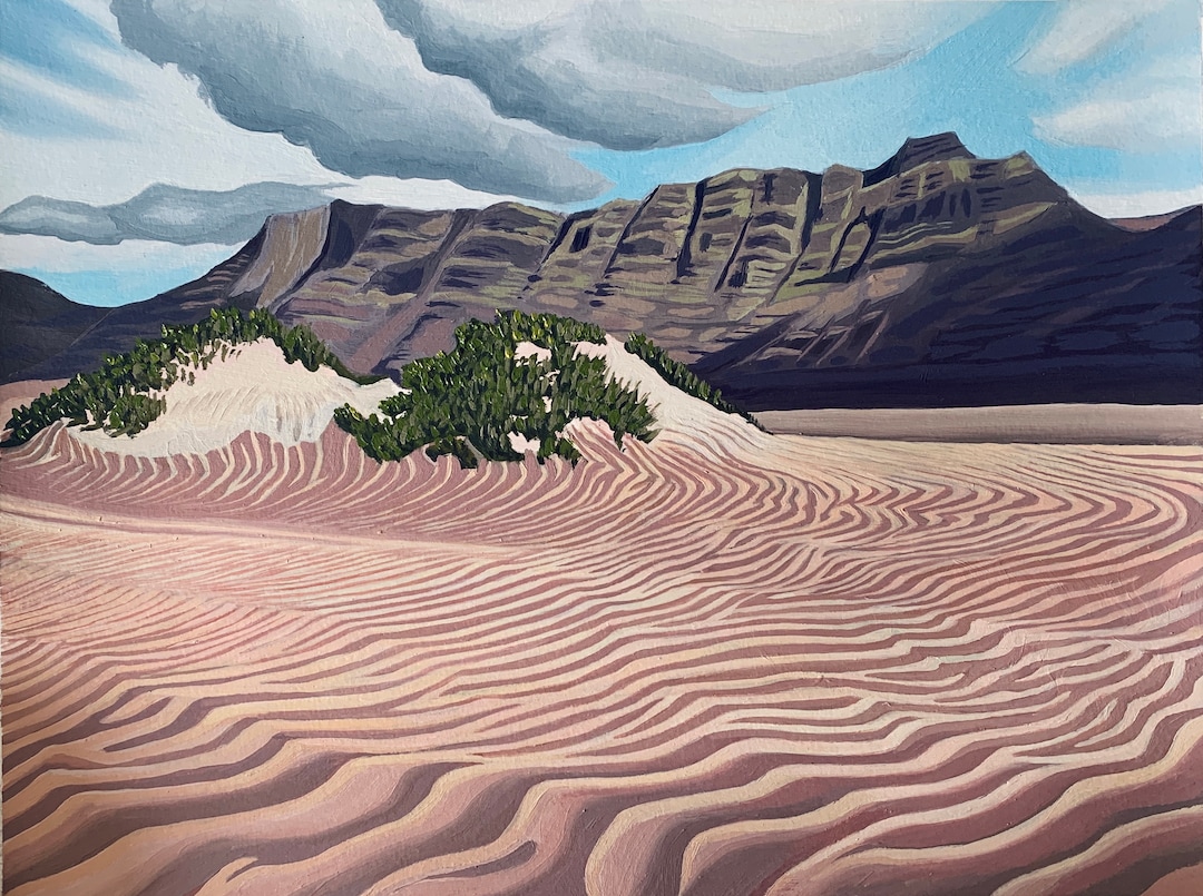 FAMARA LANZAROTE Sand Dunes Canary Islands Original Oil Painting - Etsy UK