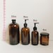 Glass Shampoo Dispenser 16oz Amber Glass Shampoo Bottle, Modern Shower ...