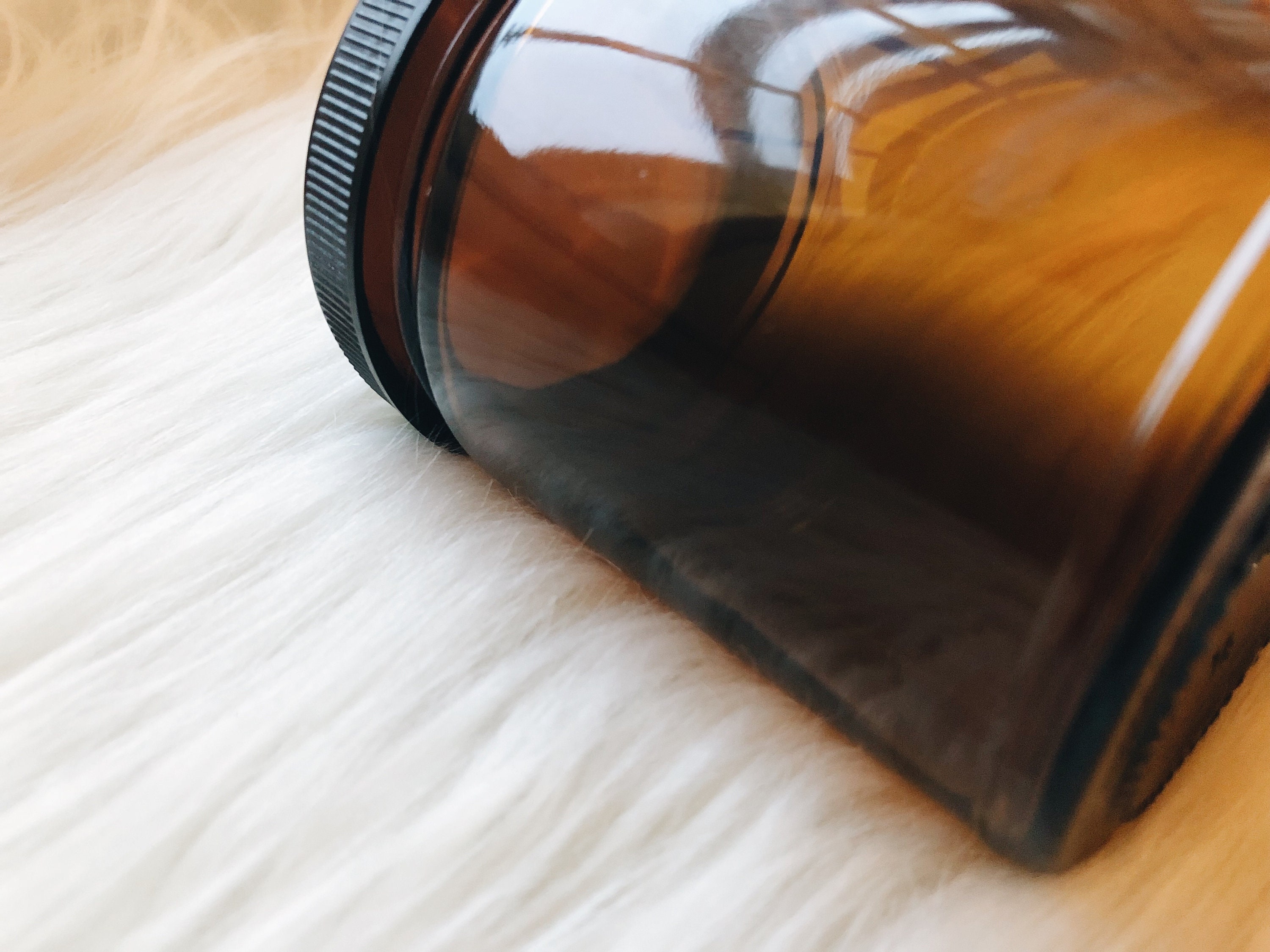 Amber Glass Cotton Jar 9oz Cotton Ball Jar Glass Cotton - Etsy