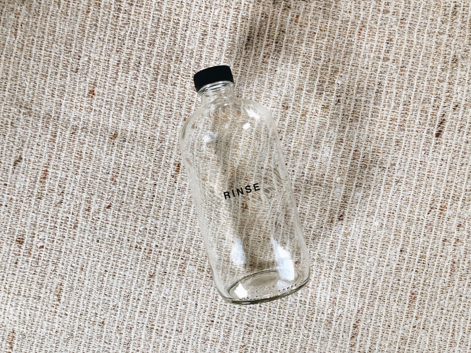 16oz Rinse Bottle in Clear Glass Modern Bathroom Clear Glass - Etsy