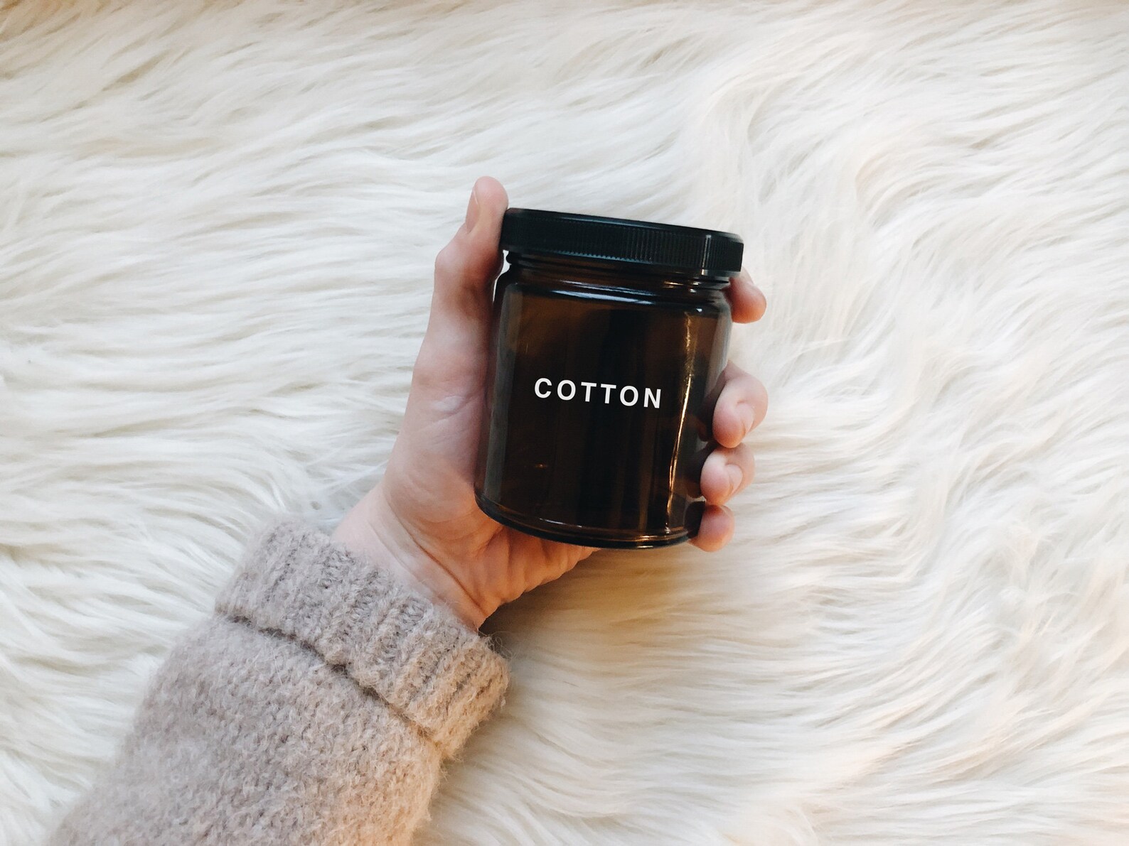 Amber Glass Cotton Jar 9oz Cotton Ball Jar Glass Cotton - Etsy