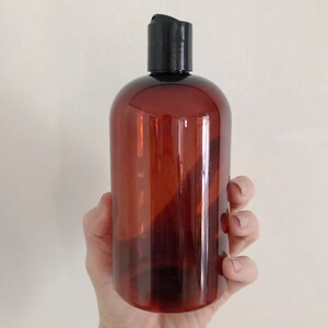 16oz Shampoo Bottle in Amber Plastic | Amber Shampoo Dispenser With ...