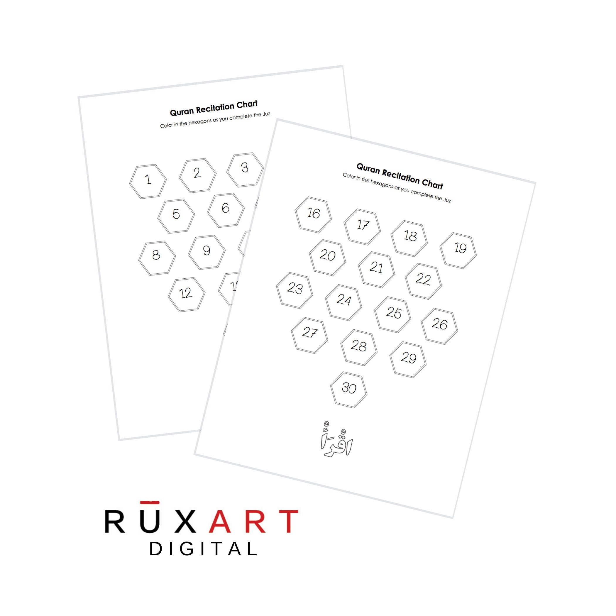 Quran Recitation Chart Print File. Digital Download Only. - Etsy