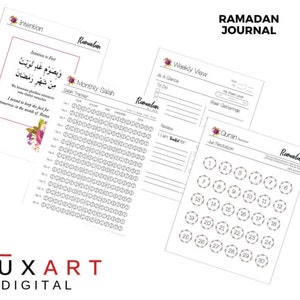 Printable Ramadan Journal Floral Design - 20 Page Journal - Islamic ...
