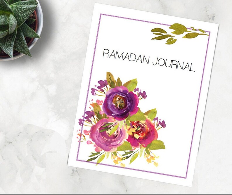 Printable Ramadan Journal Floral Design 20 Page Journal Islamic ...