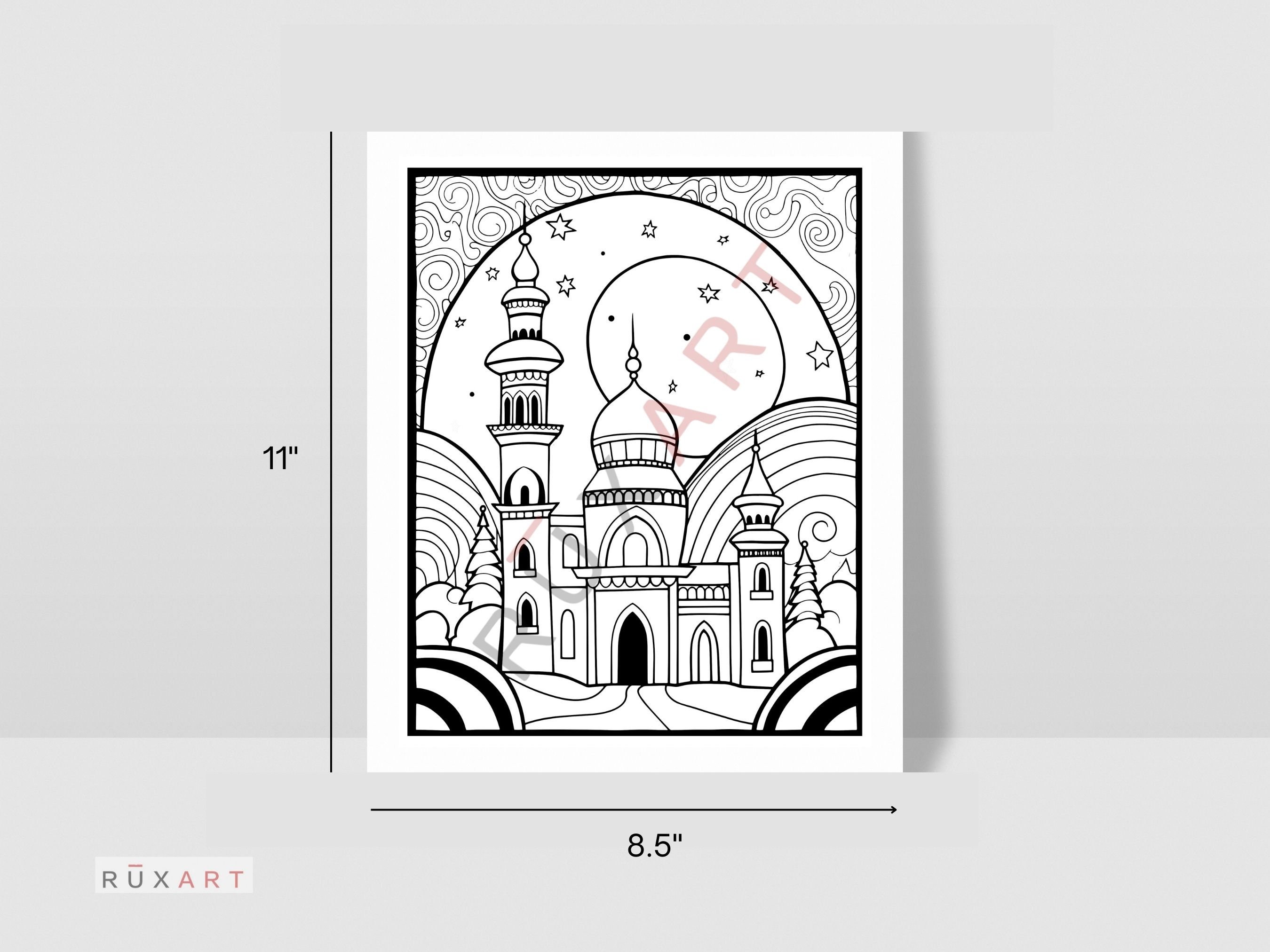 Islamic Art Coloring Pages - Set of 10 - Mindfulness and Creativity ...