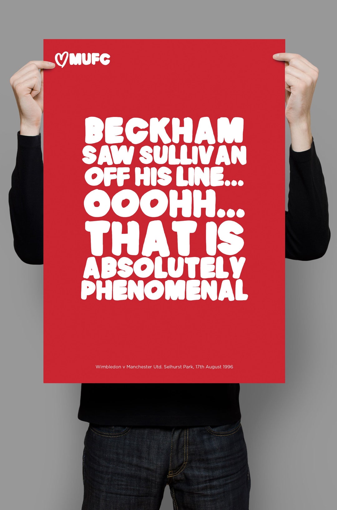 Manchester United Wall Art - Beckham - Etsy