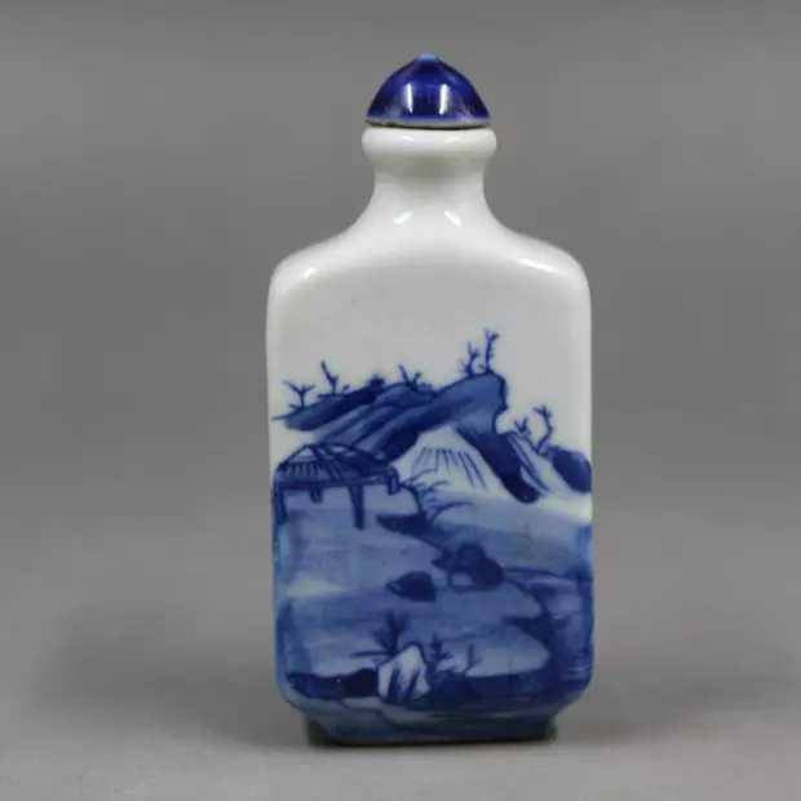 Qing Dynasty Minguo Style Blue and White Porcelain Snuff - Etsy