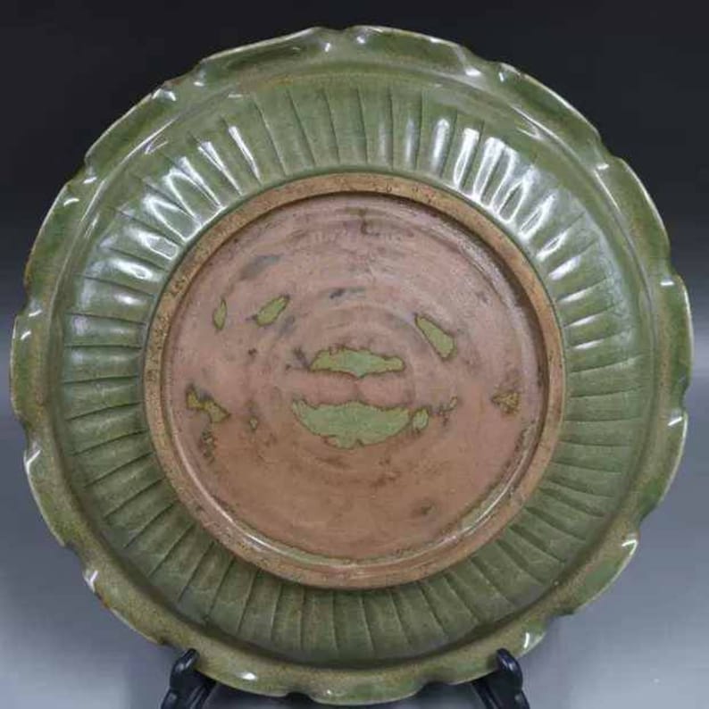 Song Dynasty Yaozhou Ware Style Porcelain Carved Celadon Dish Plate ...