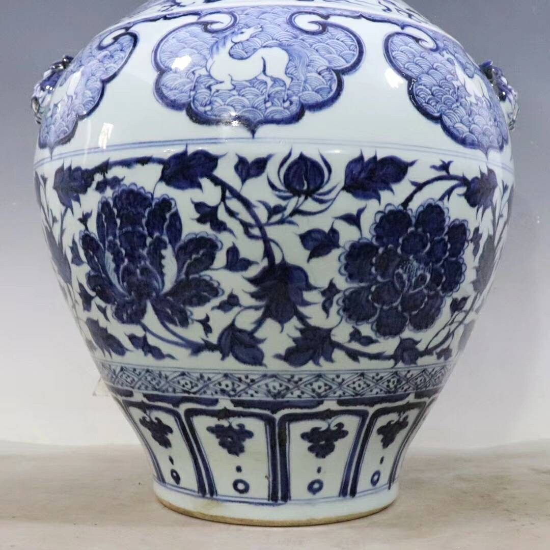 57 Cm Height Yuan Dynasty Guan Ware Style Blue and White - Etsy