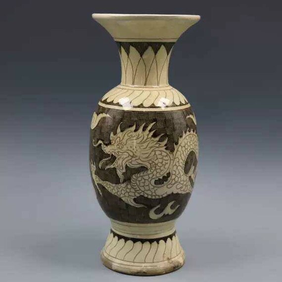 Song Dynasty Cizhou Ware Style Black Glaze Porcelain Vase.rare | Etsy
