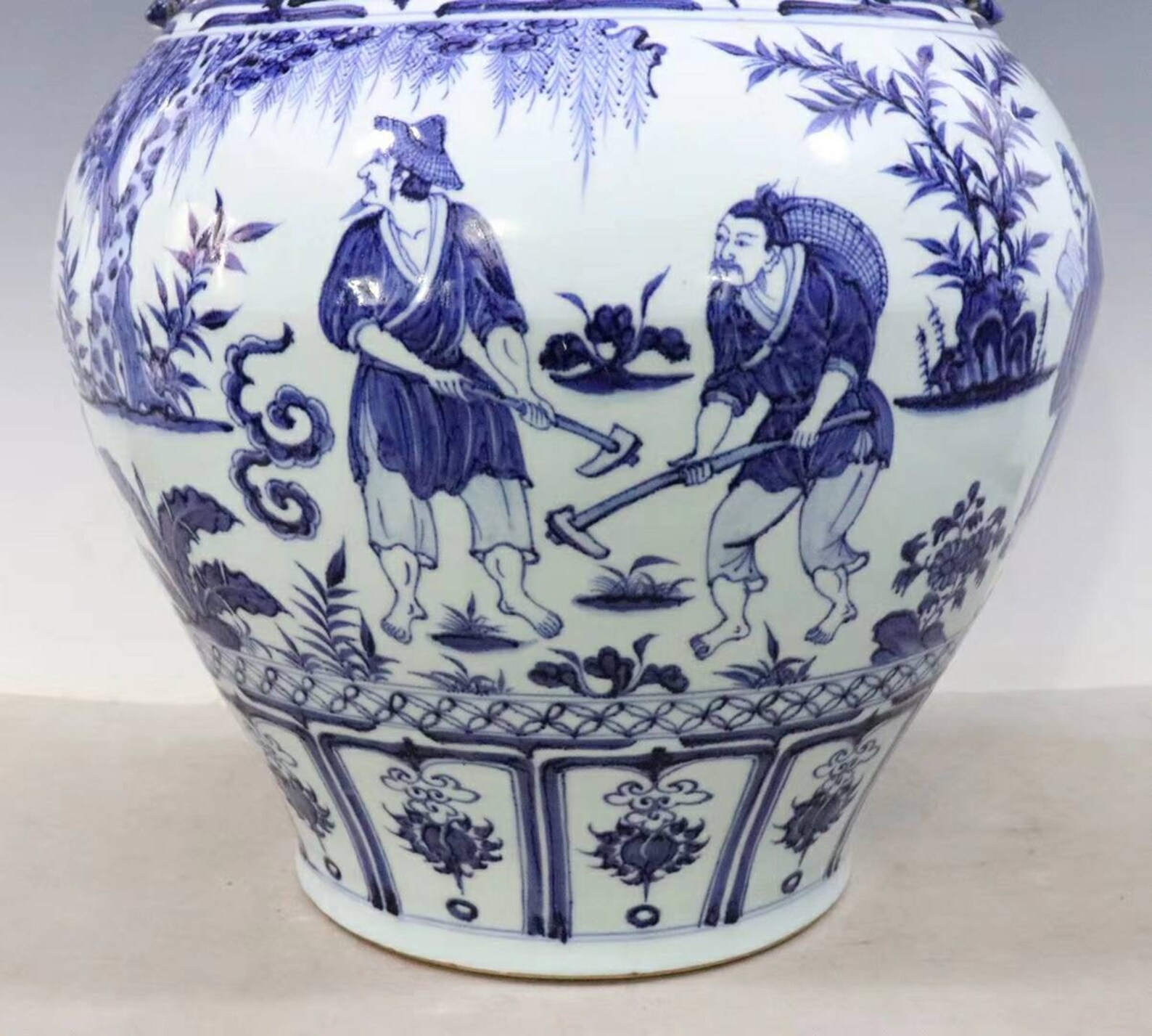 59 Cm Height Yuan Dynasty Guan Ware Style Blue and White - Etsy