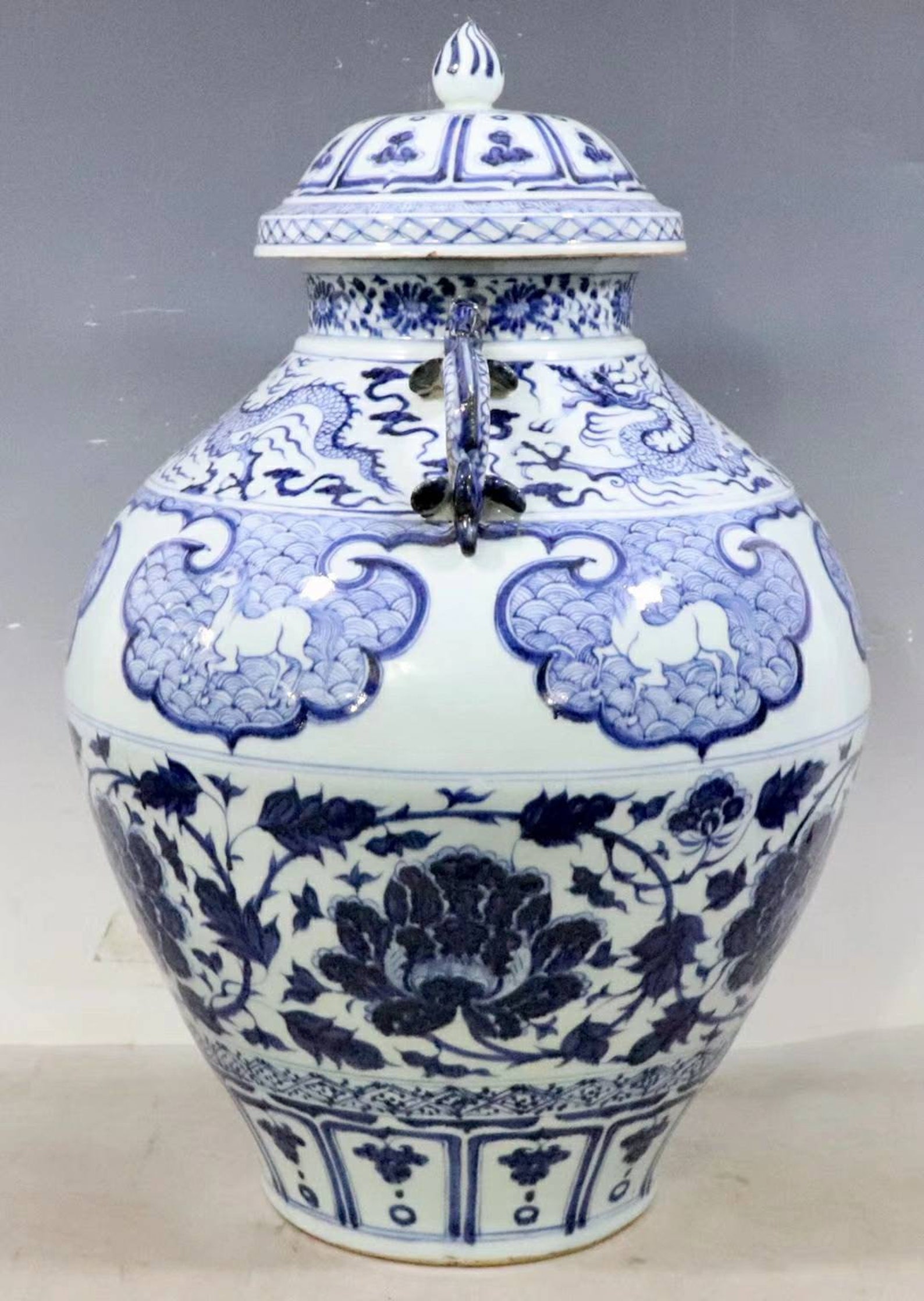 57 Cm Height Yuan Dynasty Guan Ware Style Blue and White - Etsy