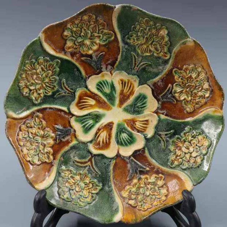 Tang Dynasty Style Three Colours Tangsancai Sancai Porcelain Plate,dish ...