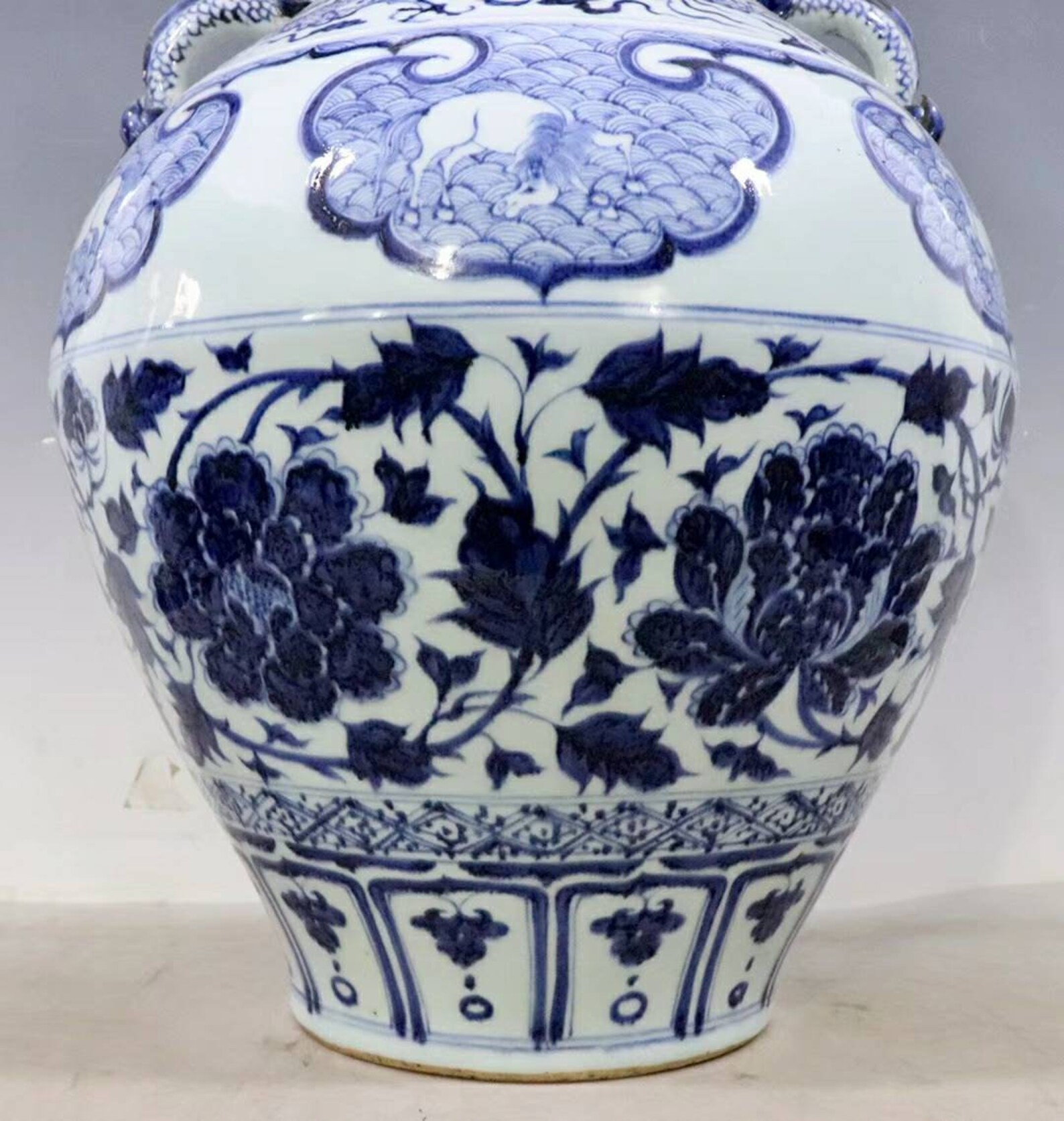 57 Cm Height Yuan Dynasty Guan Ware Style Blue and White - Etsy