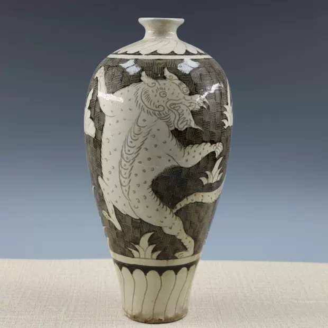 Song Dynasty Cizhou Ware Style Black Glaze Porcelain Meiping - Etsy
