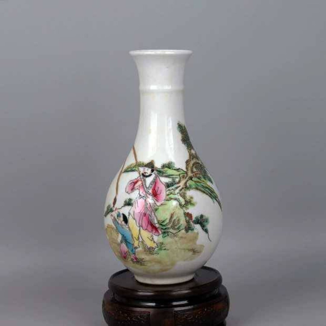 Minguo Jurentang Marked Style Famille Rose Porcelain Meiping Mei Vase ...