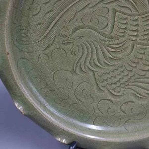 Song Dynasty Yaozhou Ware Style Porcelain Carved Celadon Dish Plate ...