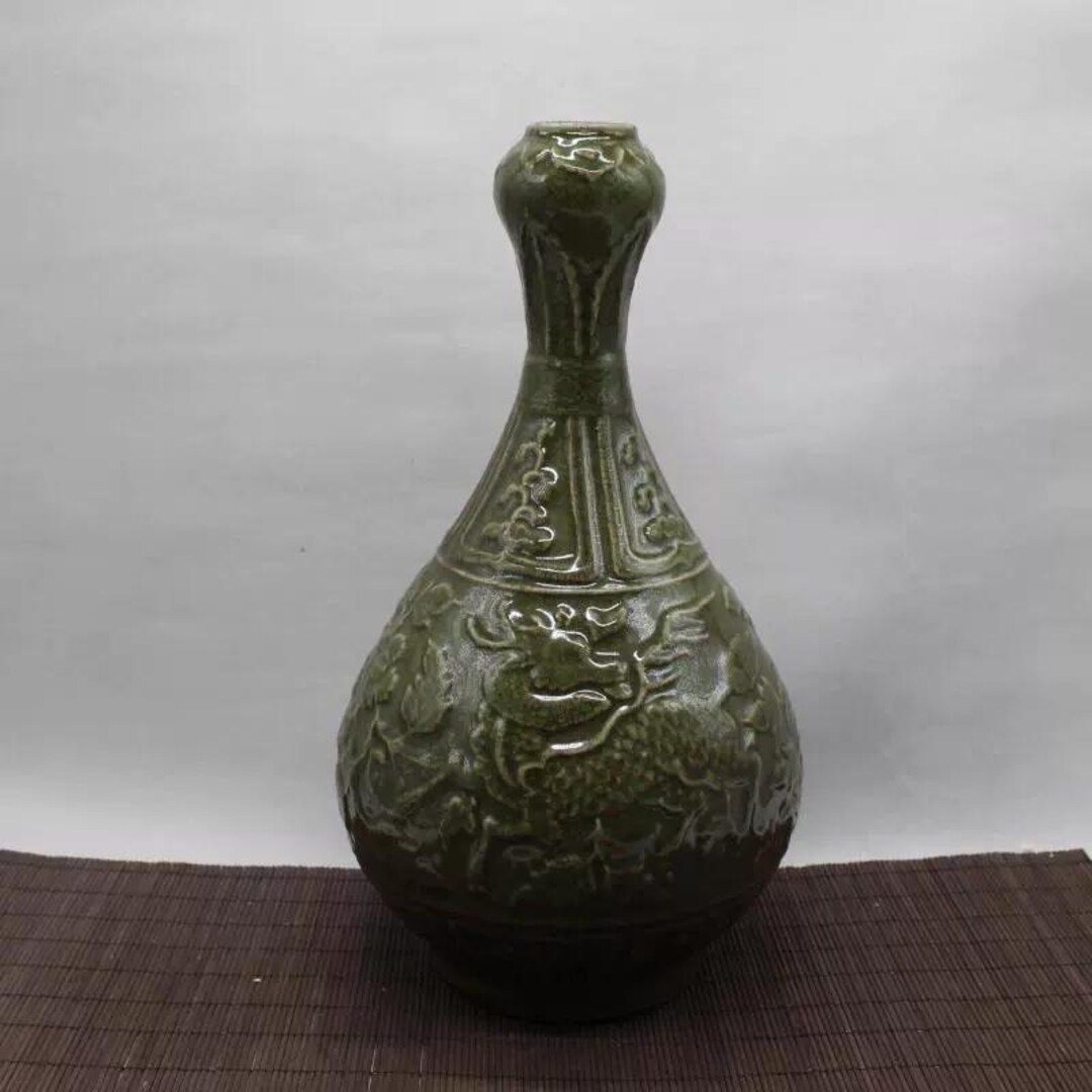 Vintage Chinese Porcelain Vase,chinese Longquan Ware Celadon Garlic ...