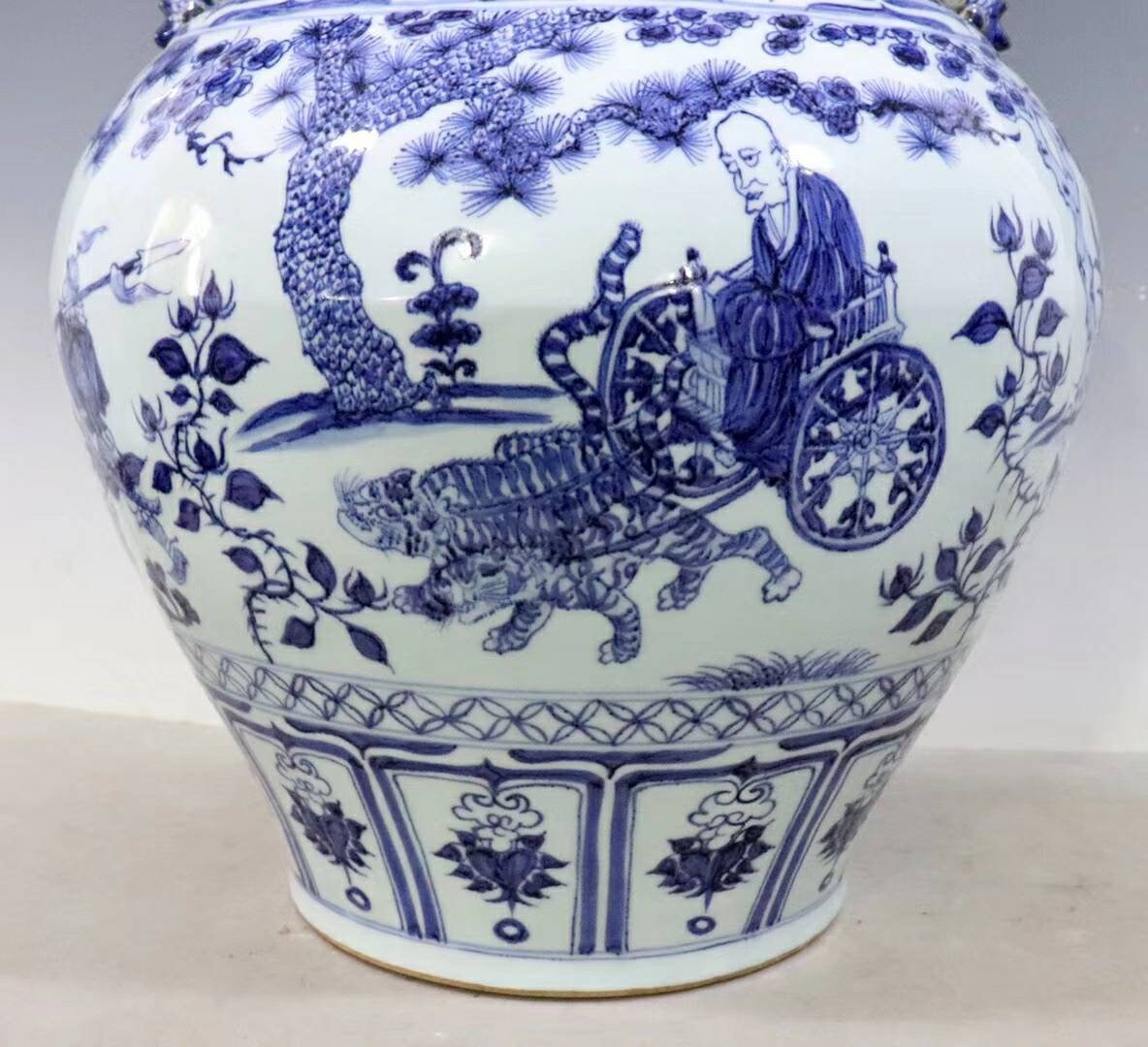 59 Cm Height Yuan Dynasty Guan Ware Style Blue and White - Etsy