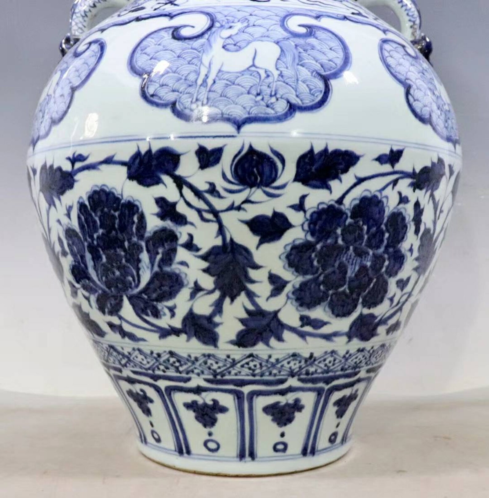 57 Cm Height Yuan Dynasty Guan Ware Style Blue and White - Etsy