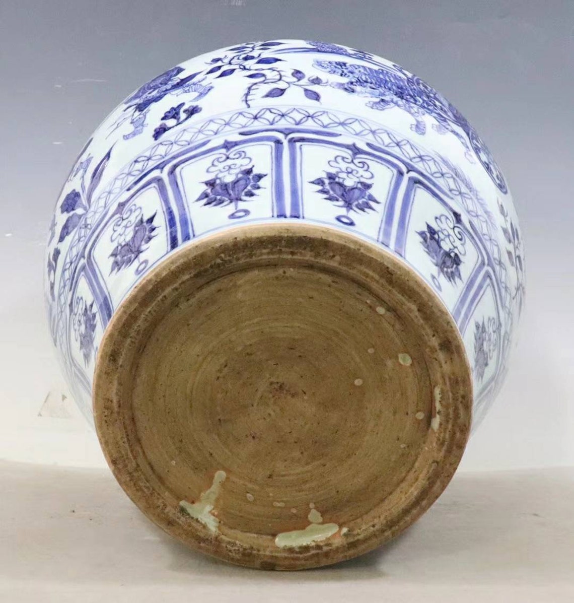 59 Cm Height Yuan Dynasty Guan Ware Style Blue and White | Etsy