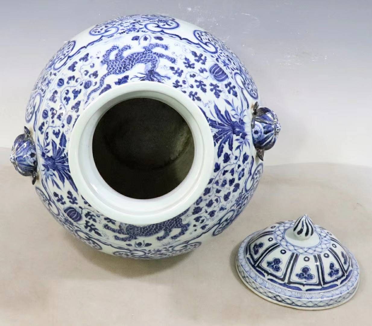 57 Cm Height Yuan Dynasty Guan Ware Style Blue and White - Etsy