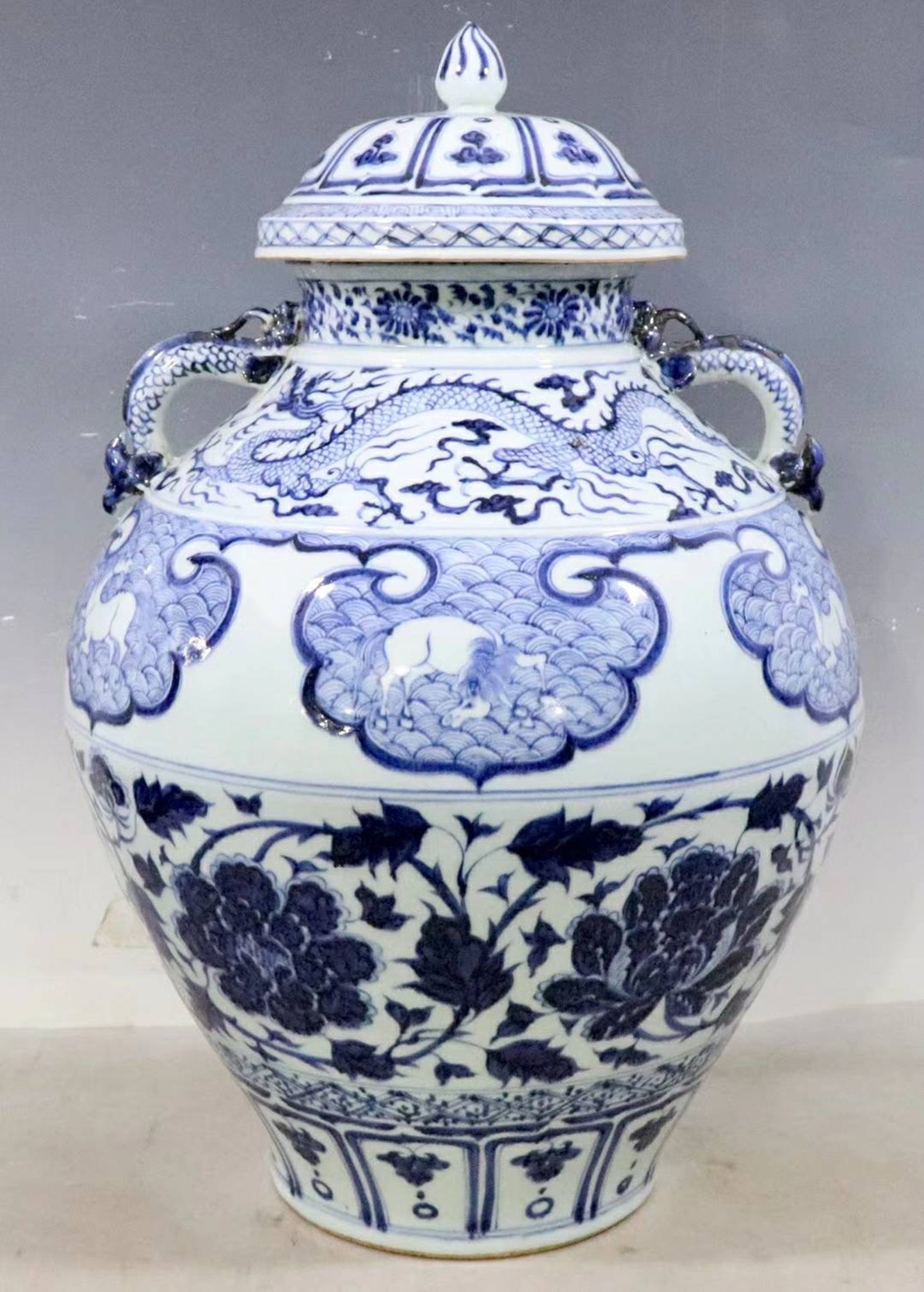 57 Cm Height Yuan Dynasty Guan Ware Style Blue and White - Etsy