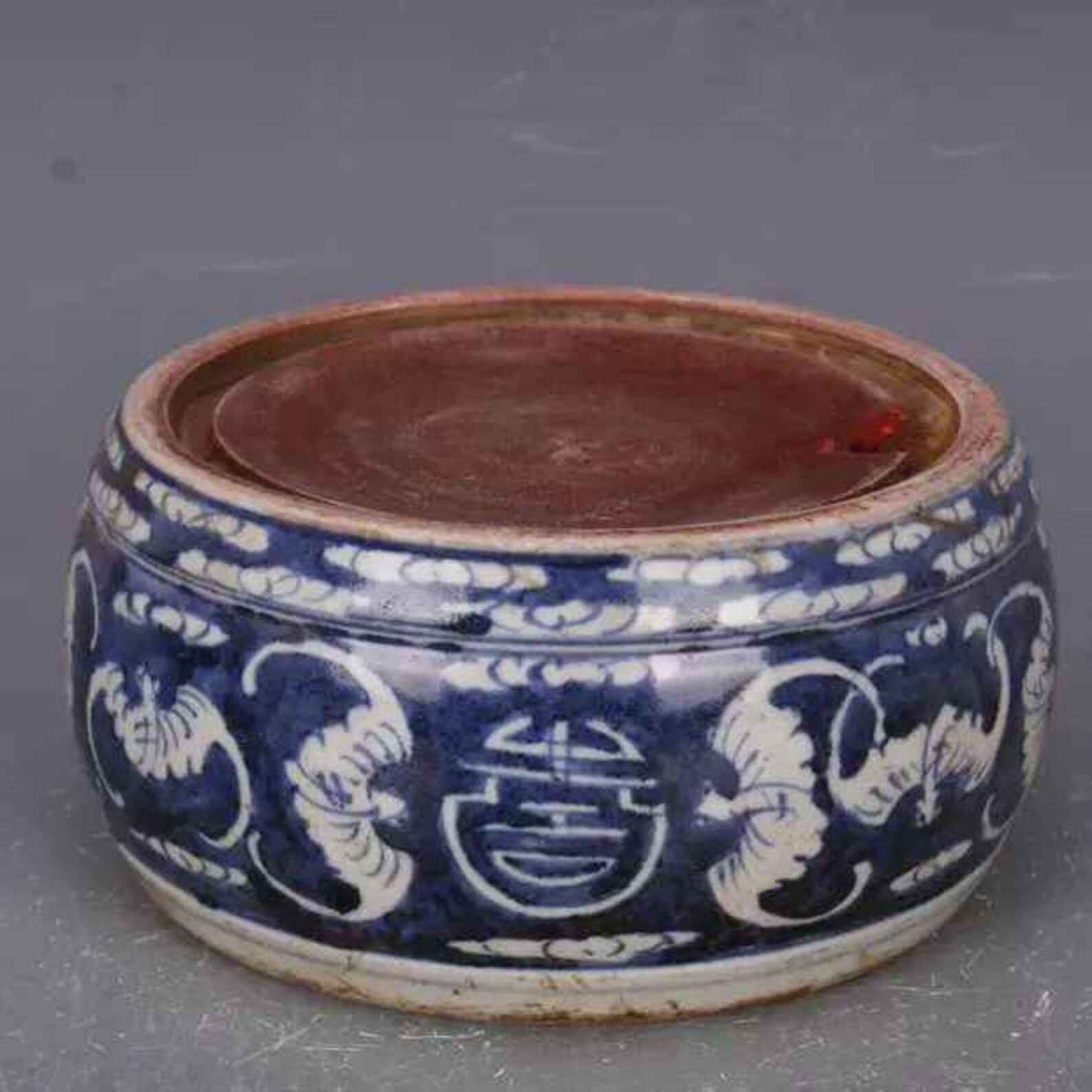 Qing Dynasty Kangxi Style Blue and White Porcelain Inkstone,chinese ...
