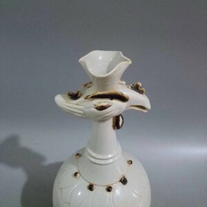 Song Dynasty Ding Ware Style Porcelain White Glaze Vase,chicken Head ...