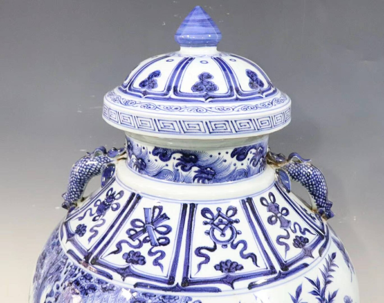 59 Cm Height Yuan Dynasty Guan Ware Style Blue and White - Etsy