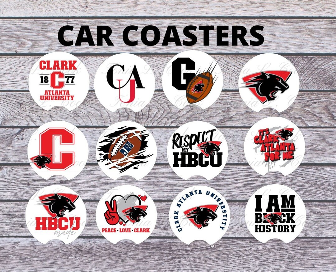 Clark-atlanta Car Coasters/set of 2/HBCU Car Coasters/car Accessories ...