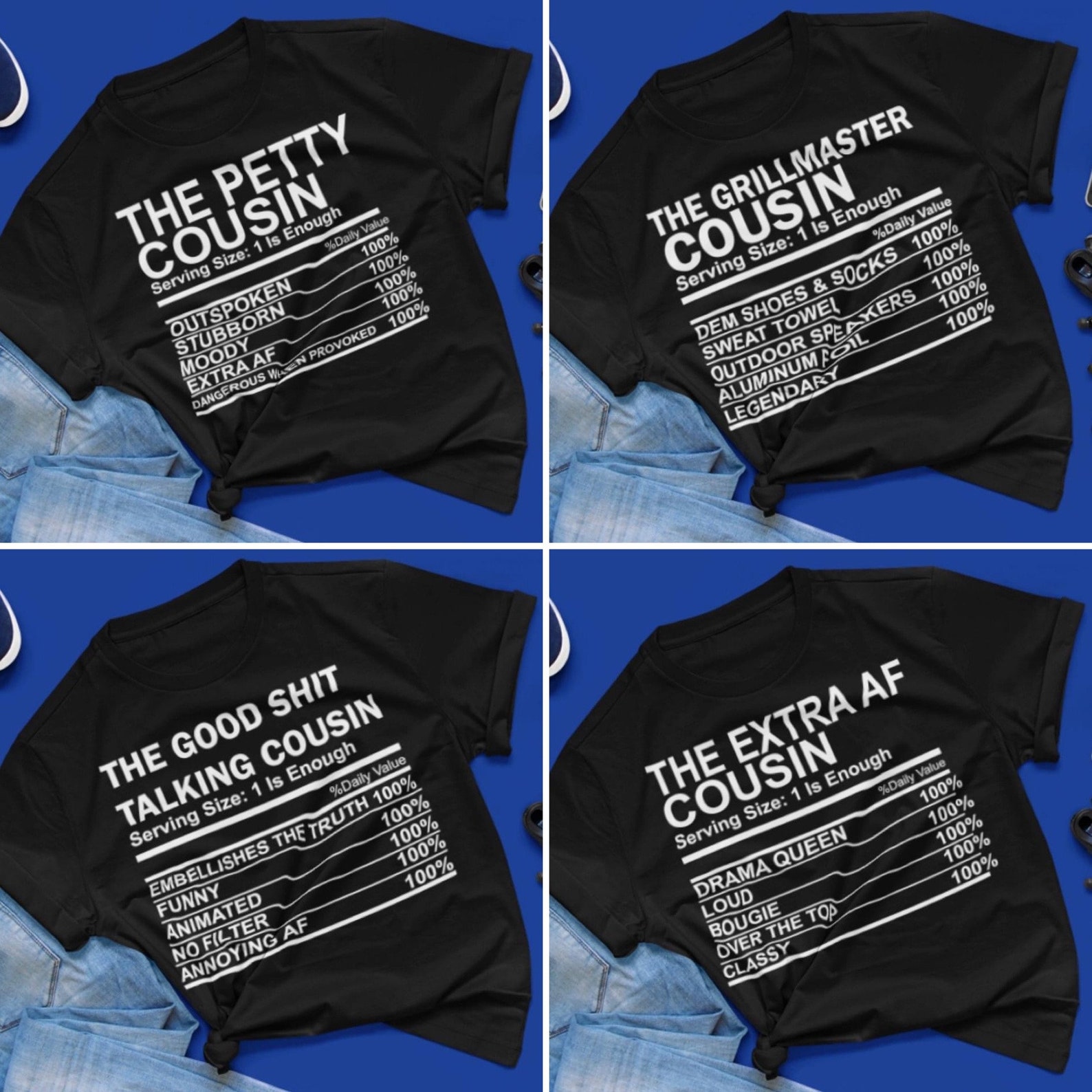 Cousins - Nutritional Facts - Etsy