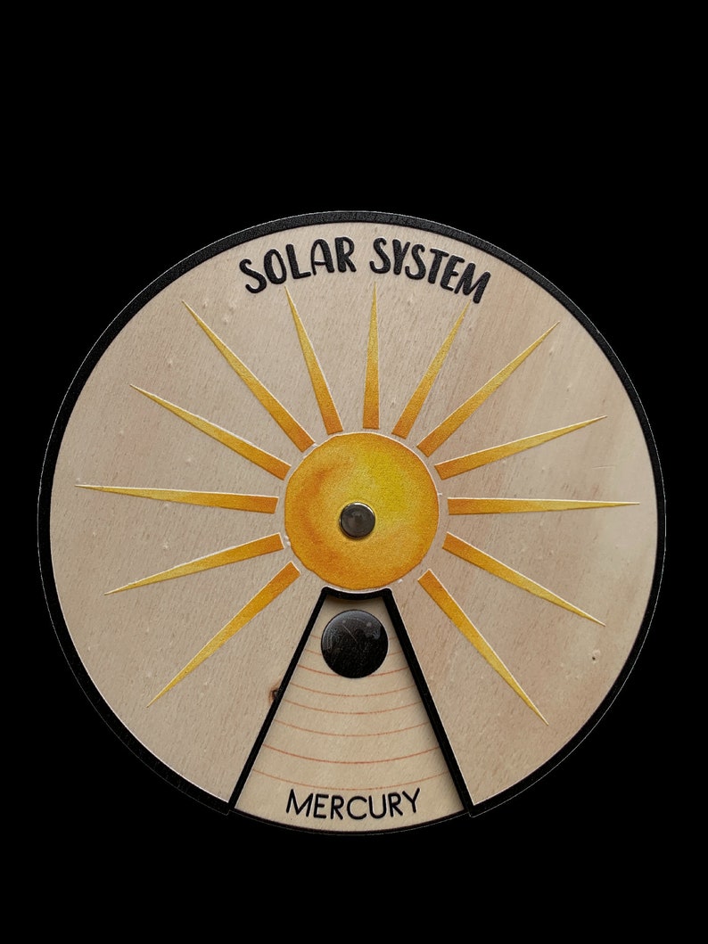 Rotating Solar System and Moon Phases Montessori School Wooden - Etsy