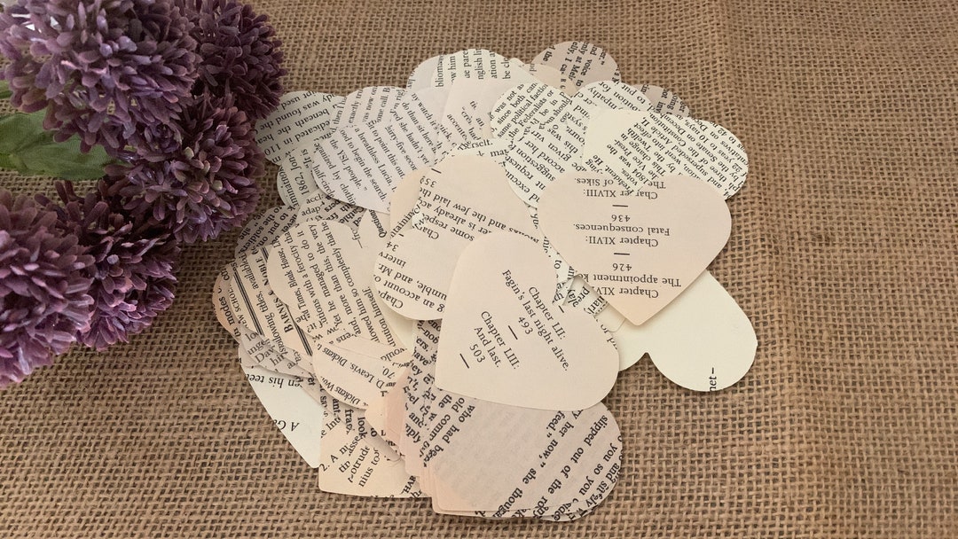 100 2 3/8” Count Vintage Heart Confetti Wedding Confetti Love Confetti ...