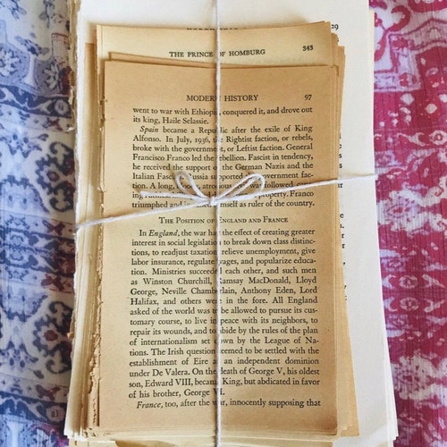 150 Page VINTAGE Book Page Bundles - Etsy