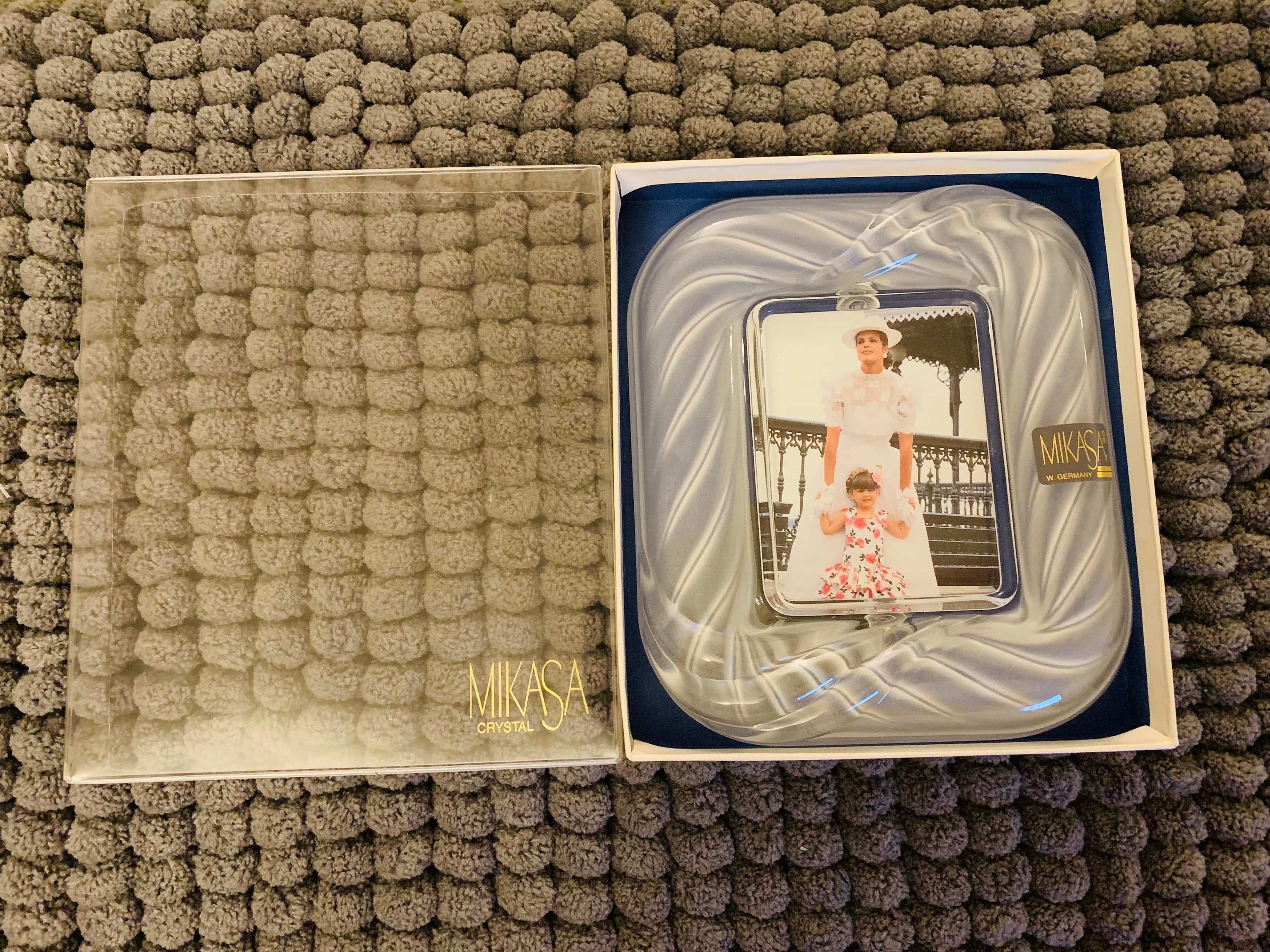 Vintage MIKASA Crystal Picture Frame Swirl Frost Frame 6 - Etsy