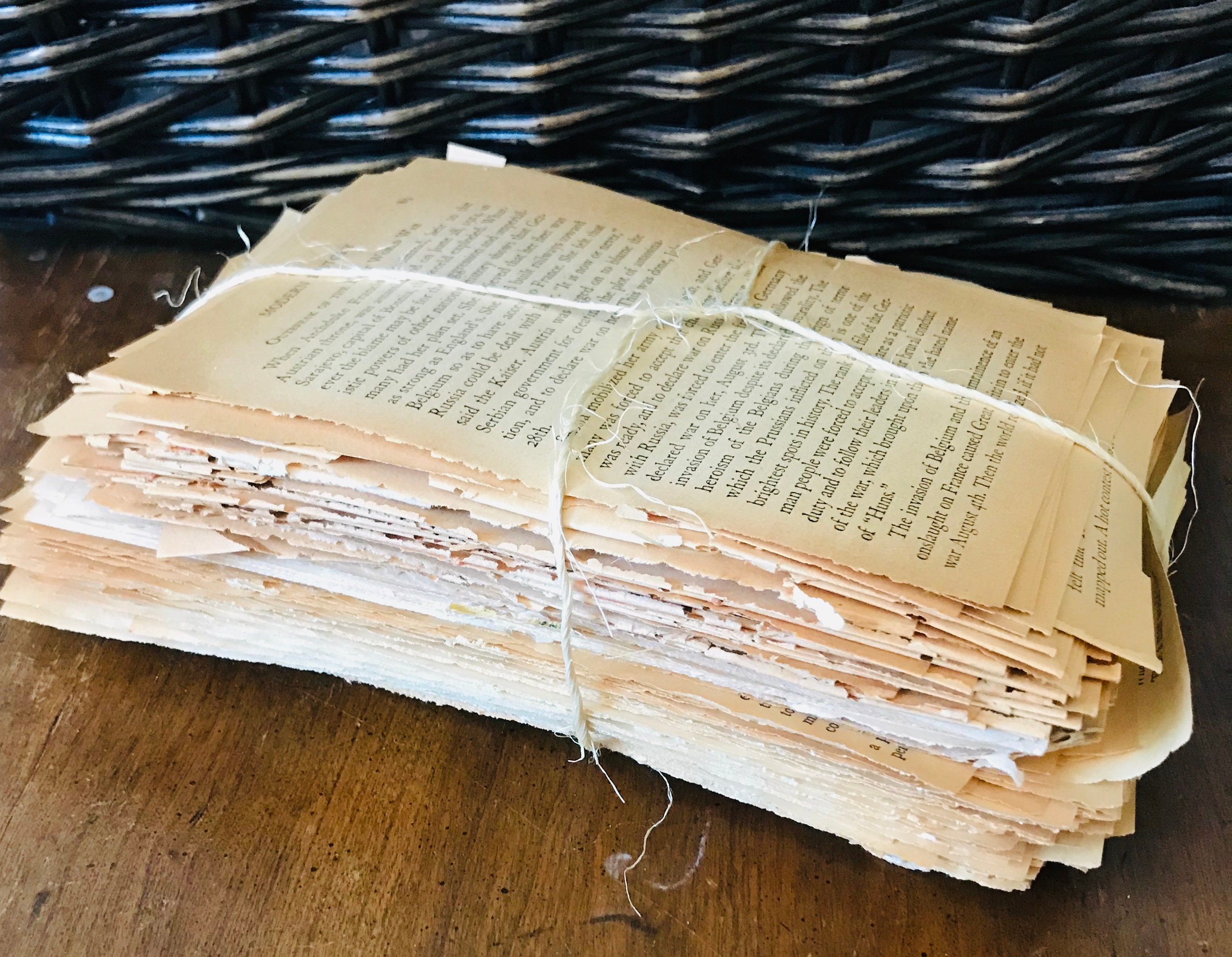 150 Page VINTAGE Book Page Bundles - Etsy