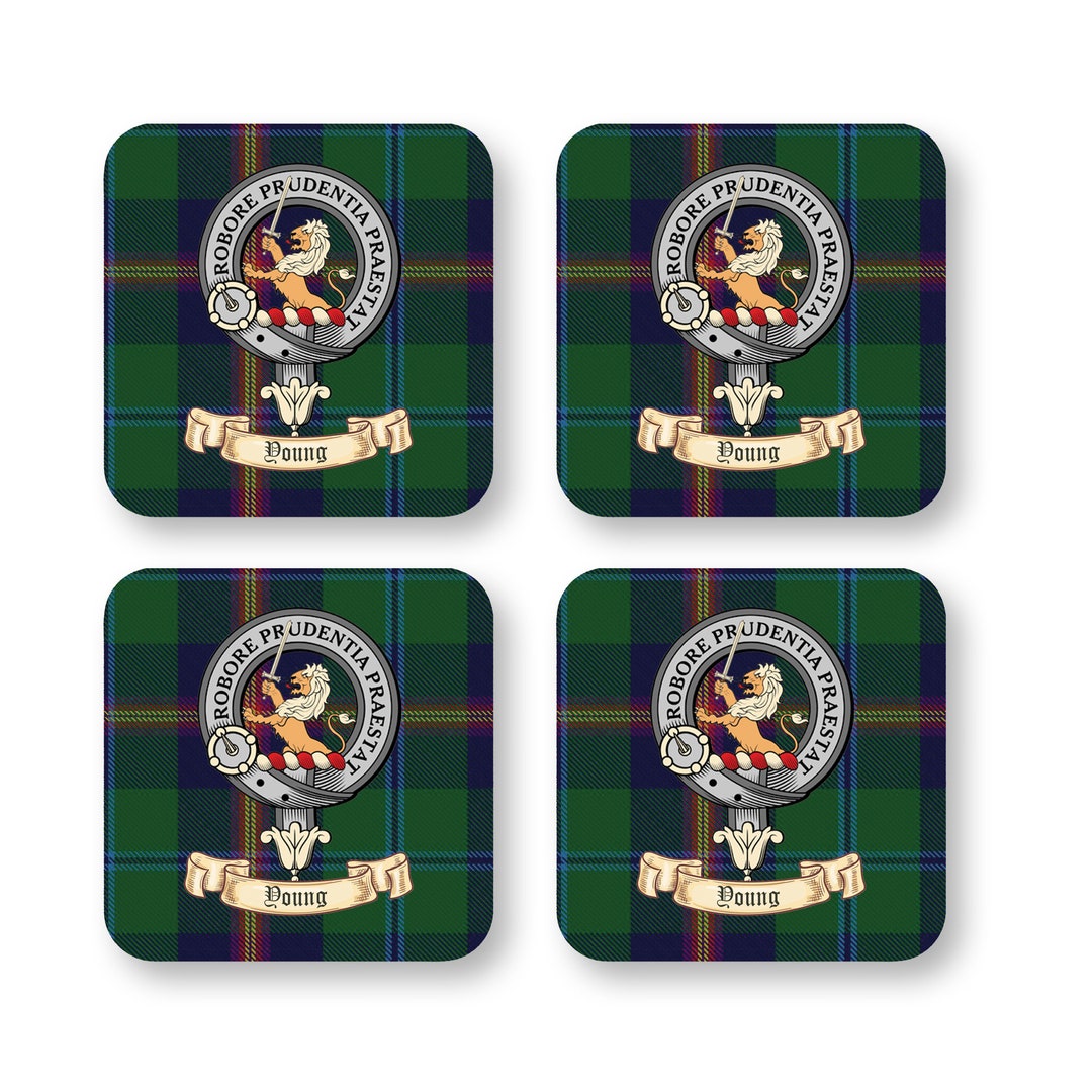 Young Scottish Clan Coaster Gift Set - Set of Four - Etsy