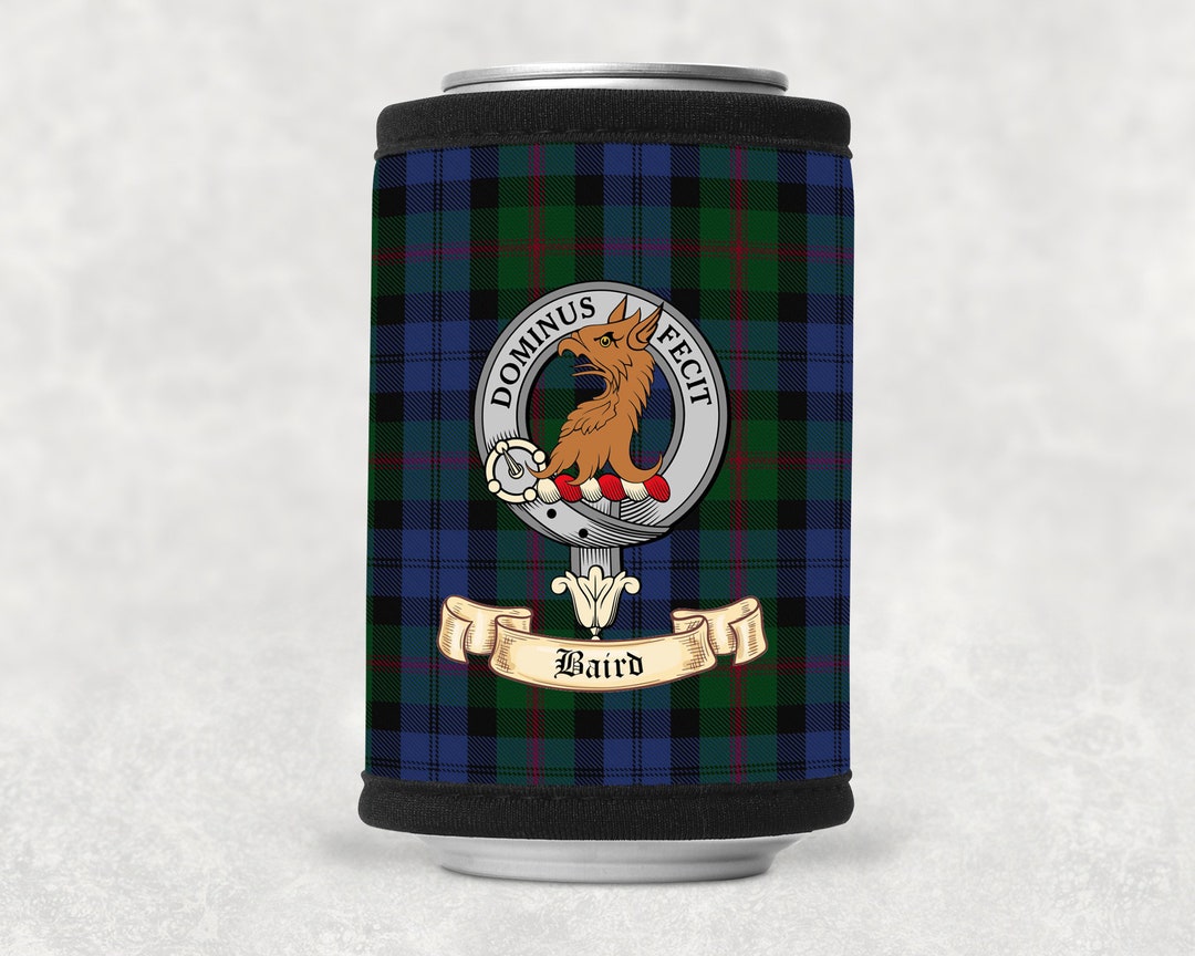 Baird Scottish Clan Drink Can Coolie With Baird Clan Crest on Baird ...