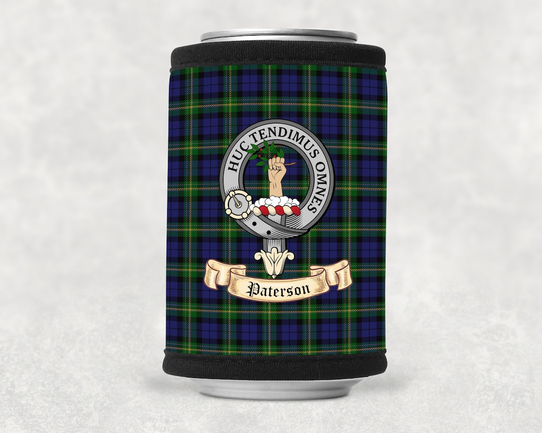 Paterson Scottish Clan Crest Drink Coolie: Tartan Beverage Can Wrap - Etsy