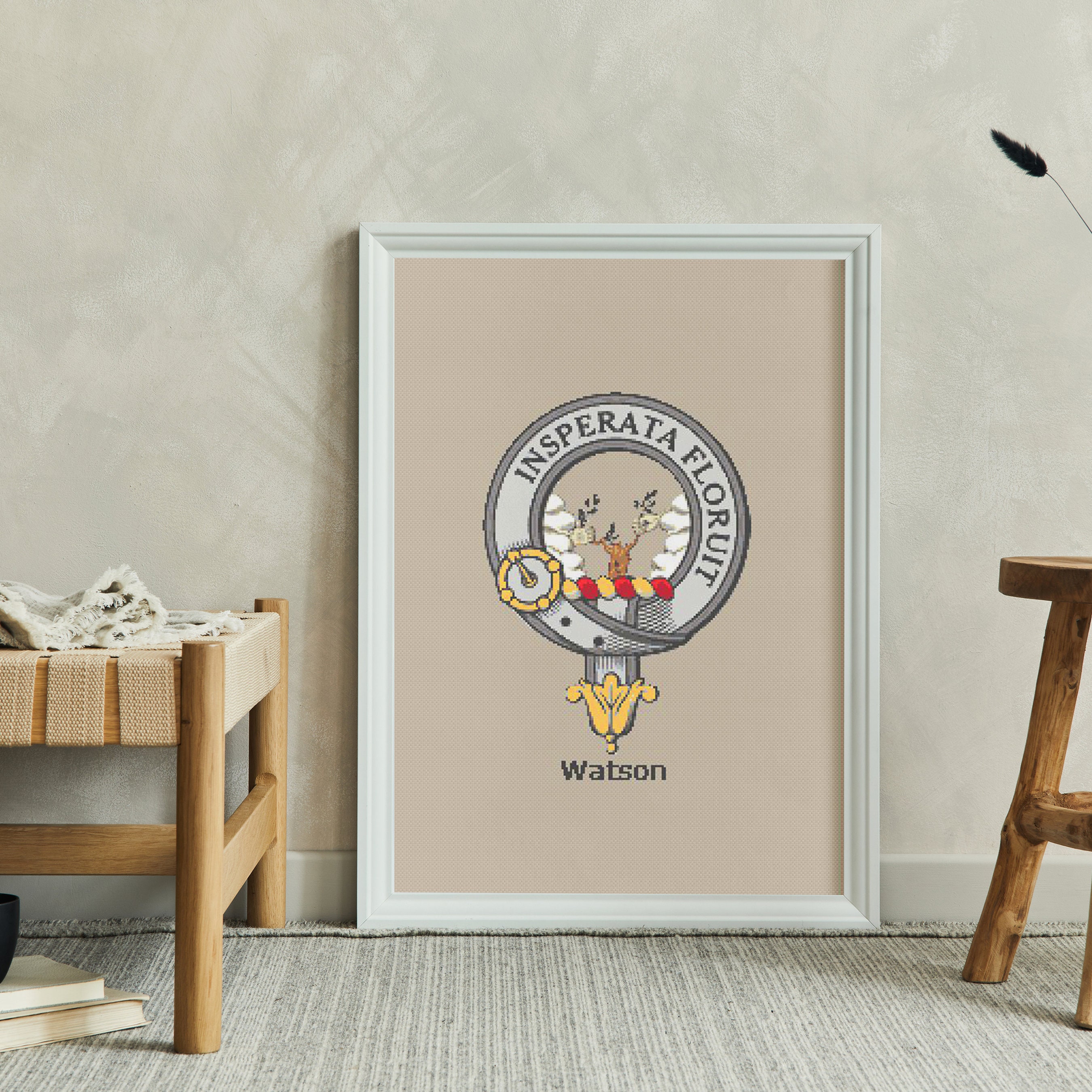 Watson Scottish Clan Crest Cross Stitch Pattern Download - Etsy